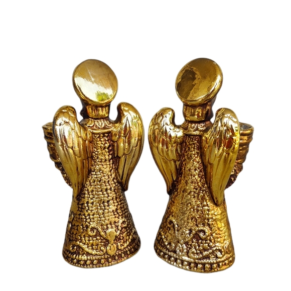 napco | Holiday | Napco Gold Angels Candlestick Holders Japan National ...